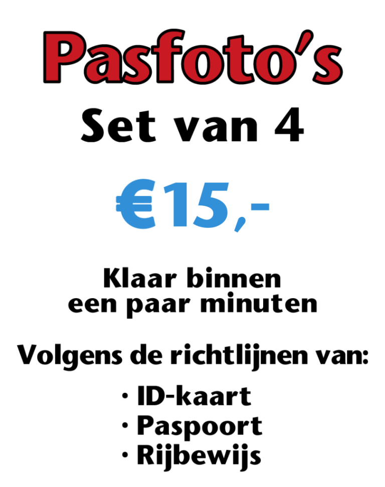 Pasfoto's - Foto Bertelink in Hengelo